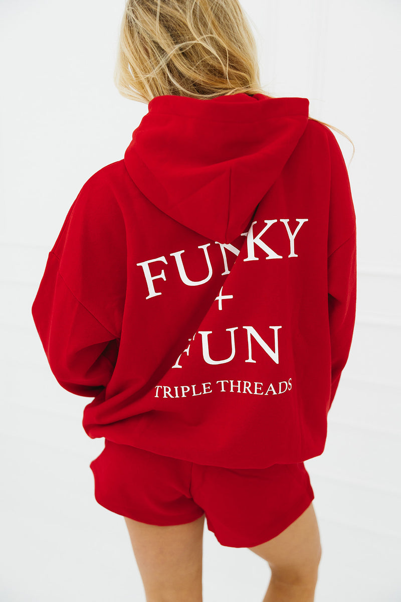 Funky + Fun Hoodie - Red – Triple Threads