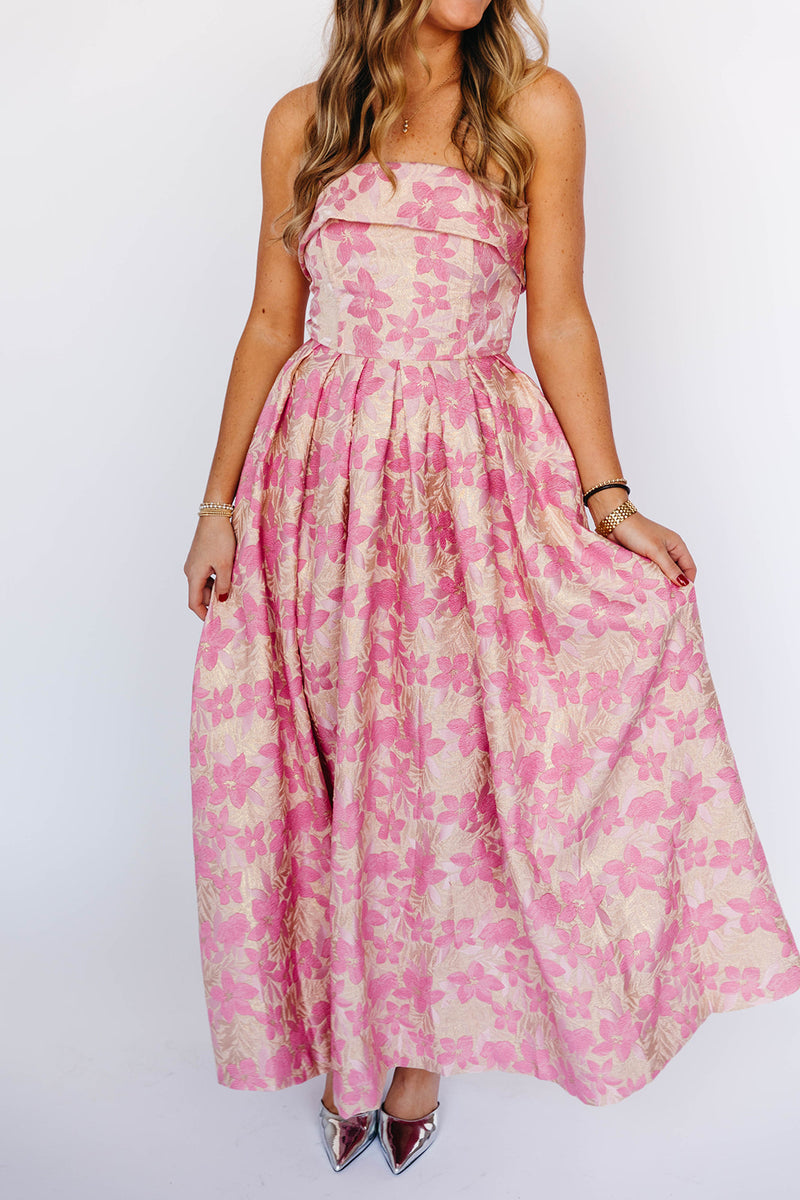 Jocelyn Midi Dress - Pink – Triple Threads