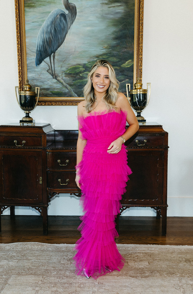 Tell Me About It Tulle Dress - Magenta – Triple Threads
