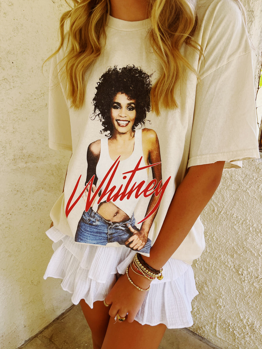 Whitney Houston Self Portrait Graphic Tee - Off White – Triple Threads