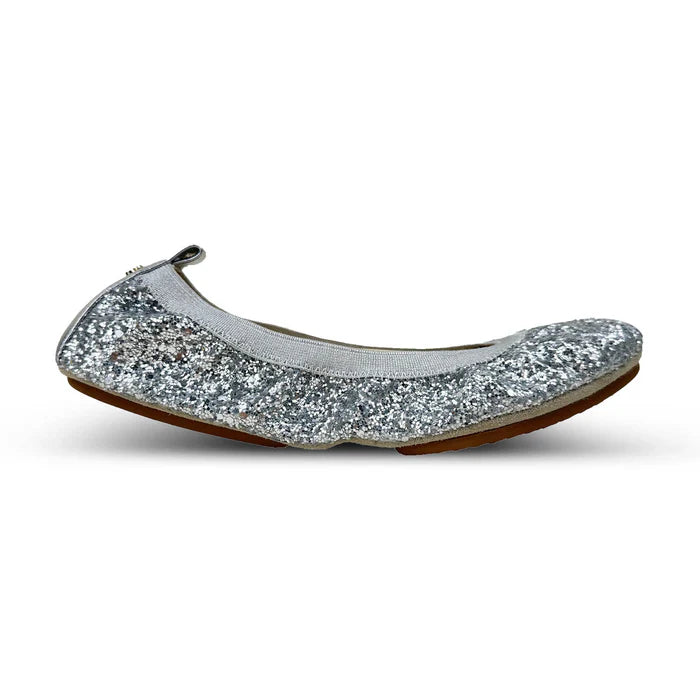 Samara Ballet Flat - Platinum Glitter – Triple Threads